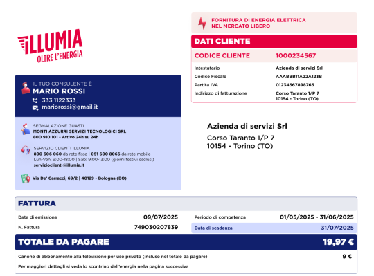 Bolletta luce: ogni quanto arriva | Illumia